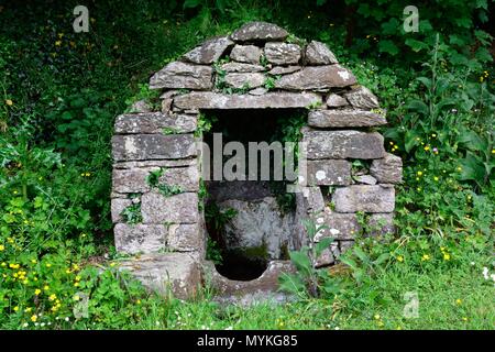 UK, Wales, Pembrokeshire, Solva, Nine Wells, Parachute Regiment ...