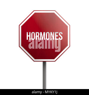 hormones - red sign isolated on white background Stock Photo - Alamy