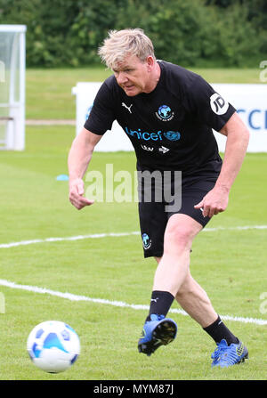 Gordon Ramsay during the World XI team's training session for Soccer ...