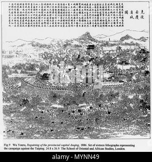 China: Qing forces regaining the provincial city of Anqing (Taiping ...