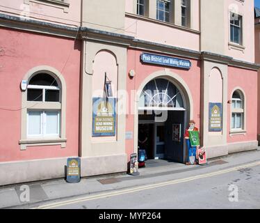 The Lead Mining Museum, Matlock Bath town, river Derwent, Peak District ...