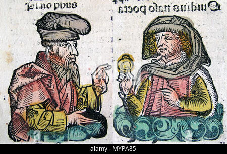 PUBLIUS OVIDIUS NASO known as Ovid Roman poet Colourised version of ...