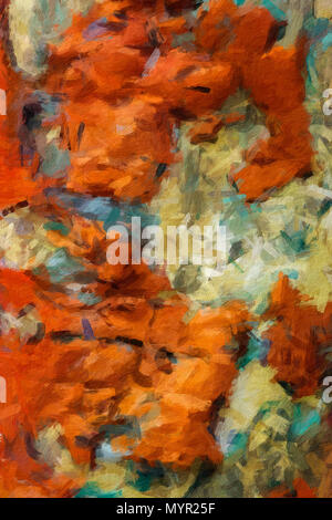 Abstract art background. Oil on canvas. Warm colors. Soft brushstrokes ...