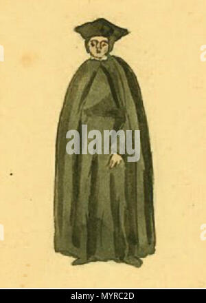 Cellebroeder, historiserende tekening Ph v Gulpen, ca 1850 Stock Photo ...