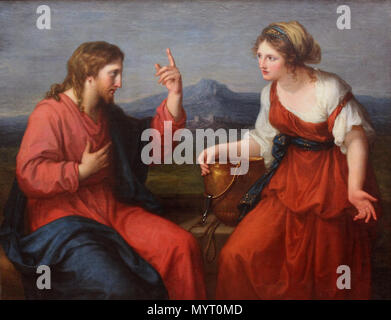 Christ and the Samaritan woman at the well 1796 by Angelica Kauffman Stock Photo - Alamy