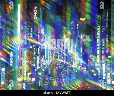 1992 HISTORICAL STREET SCENE CHUO DORI AVENUE GINZA TOKYO JAPAN Stock ...