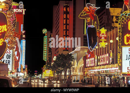 1992 HISTORICAL HOTEL CASINOS FREMONT STREET LAS VEGAS NEVADA USA Stock ...