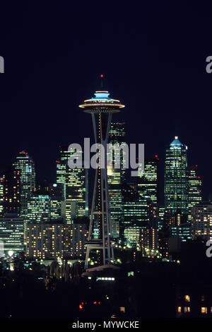 1992 HISTORICAL DOWNTOWN SKYLINE SEATTLE WASHINGTON STATE USA Stock ...
