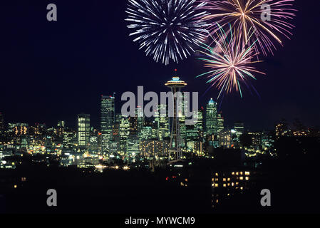 1990s SKYLINE SEATTLE WASHINGTON USA Stock Photo - Alamy