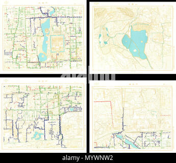 1954 Chinese Topographical Map Set of Beijing, China (45 Maps Stock ...