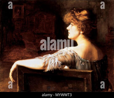 Basch Emília Márkus in the Red Saloon 1904 Stock Photo - Alamy