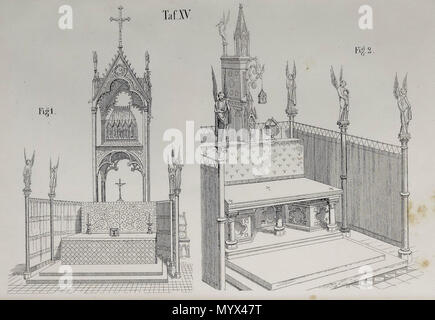 . English: Illustration of Medieval fabric for liturgical vestments, as ...