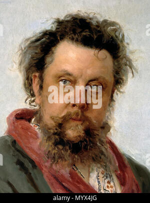 Português: Retrato por Repin, 1881 . 1881 12 Mussorgsky Repin Stock ...