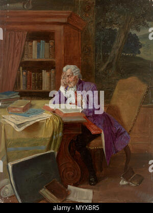 Albert Joseph Franke Aufmerksame Lektüre Stock Photo - Alamy