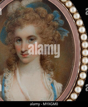 Miniature portrait by Samuel Shelley, possibly depicting Angelica ...