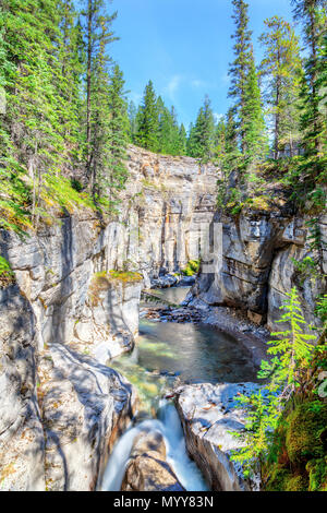 Maligne river Jasper National Park Jasper Alberta Canada Stock Photo ...