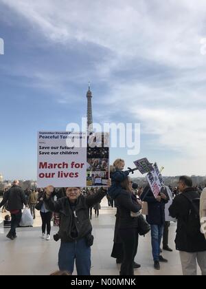 Paris, France. 24th Mar, 2018. Paris, 24th March'18, hundreds protested ...