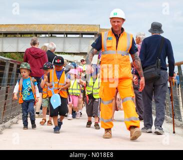 Dawlish, Devon, UK. 25th May, 2023. New sea wall opens in Dawlish. The ...