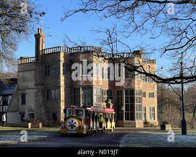 UK Weather: Sunny in Chorley. Sunny but cold and icy day at Astley Park ...