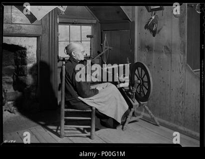 Mrs. Jacob Stooksbury in her home at Loyston, Tennessee, captured in a ...
