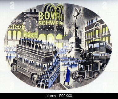 Ravilious - Piccadilly Circus Stock Photo - Alamy
