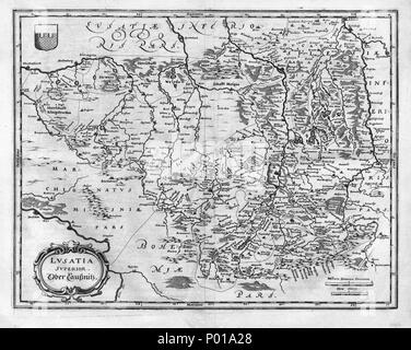 Upper 'LUSATIA SUPERIOR' Oberlausitz. Germany Poland Dresden. HOMANN ...