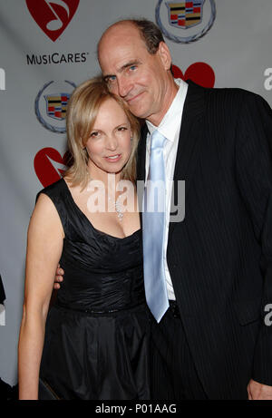 James Taylor and wife arriving at the MusiCares Person Of The Year ...