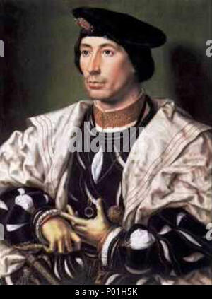 Portrait of a Gentleman, Possibly Baudoin of Burgundy (Jan Gossaert ...