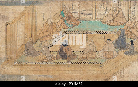 . Français : Tengu zoshi emaki. Détail du 7e rouleau. . 1296. Unknown ...