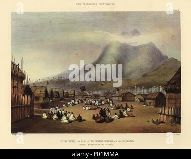 TU KAITOTE, THE PAH OF TE WHERO WHERO, ON THE WAIKATO. TAUPIRI MOUNTAIN ...