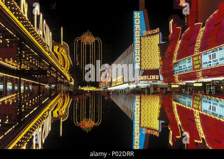 1992 HISTORICAL HOTEL CASINOS FREMONT STREET LAS VEGAS NEVADA USA Stock ...