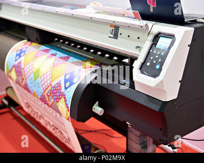 Big plotter printer with LED control panel Stock Photo - Alamy