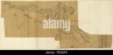 [Map of the Rappahannock River below Fredericksburg, showing Port Royal ...