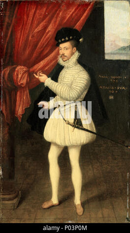 Portrait of a Man in White, 1574, Oil on wood, 16 1/8 x 9 1/2 in. (41 x ...