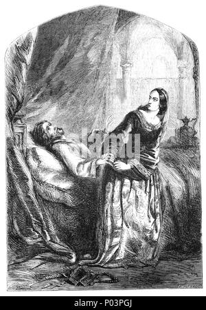 The death of King Edward III (1312-1377). Artist: Unknown Stock Photo ...