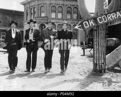 Burt Lancaster as Wyatt Earp Kirk Douglas as Doc Holliday GUNFIGHT AT ...