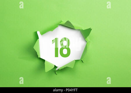 Green Number 74 isolated white background Stock Photo - Alamy