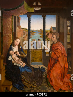 Saint Luke Drawing the Virgin . Rogier van der Weyden: Der hl. Lukas zeichnet die Madonna ...