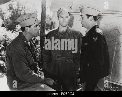 OBJECTIVE, BURMA ! 1945 Warner Bros film with Errol Flynn at right as ...