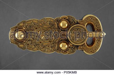 Sutton Hoo buckle or Great gold buckle. Anglo-Saxon, early 7th Stock ...