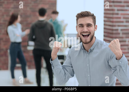 Successful energetic man being leader of a business group Stock Photo ...
