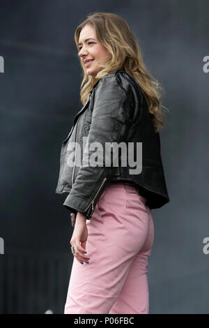 Rebecca Macintyre of The Marmozets performs on stage during Download ...