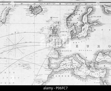 Map of the World circa 1860 Stock Photo - Alamy