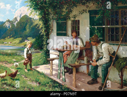 Emil Rau Ein Sommertag vor dem Haus Stock Photo - Alamy