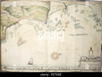 Guernsey in the Channel Islands Shown on a road map or Geography map ...