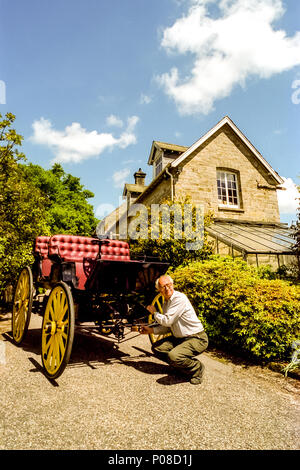 Robin Loder, of Leonardslee, with his 1895 Armstrong car Stock Photo ...