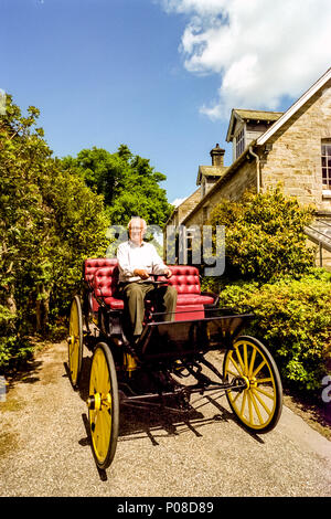 Robin Loder, of Leonardslee, with his 1895 Armstrong car Stock Photo ...