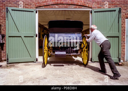 Robin Loder, of Leonardslee, with his 1895 Armstrong car Stock Photo ...