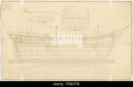 . English: Admiralty Sheer Draught Ship Plans lines & profile 267 ...