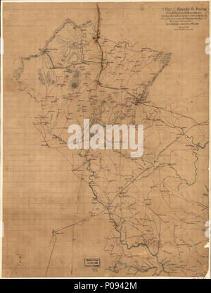 Map of Fauquier County, Virginia Stock Photo - Alamy